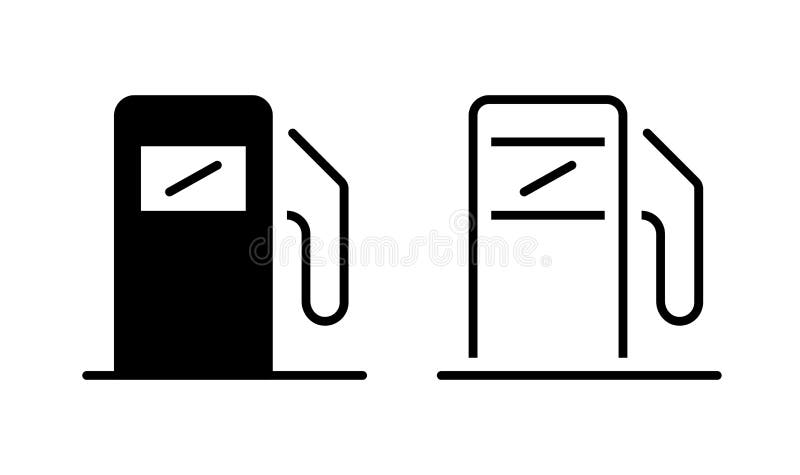 Fuel - Vector Icon. Filled and Outline Style Vector Illustrations Stock ...