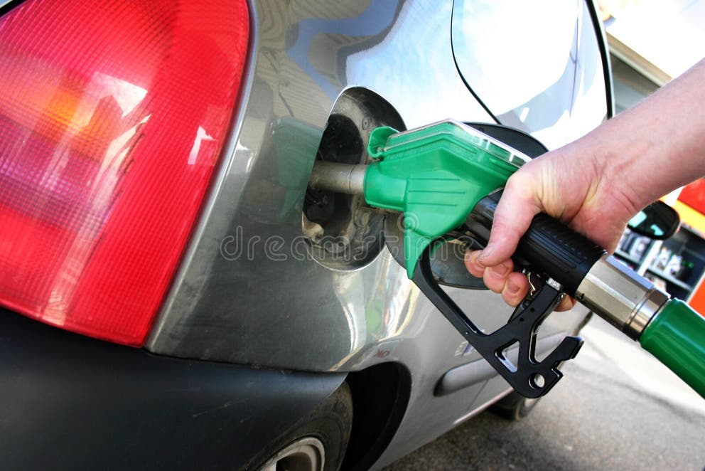 Fueling car stock photo. Image of close, green, petrol - 815646