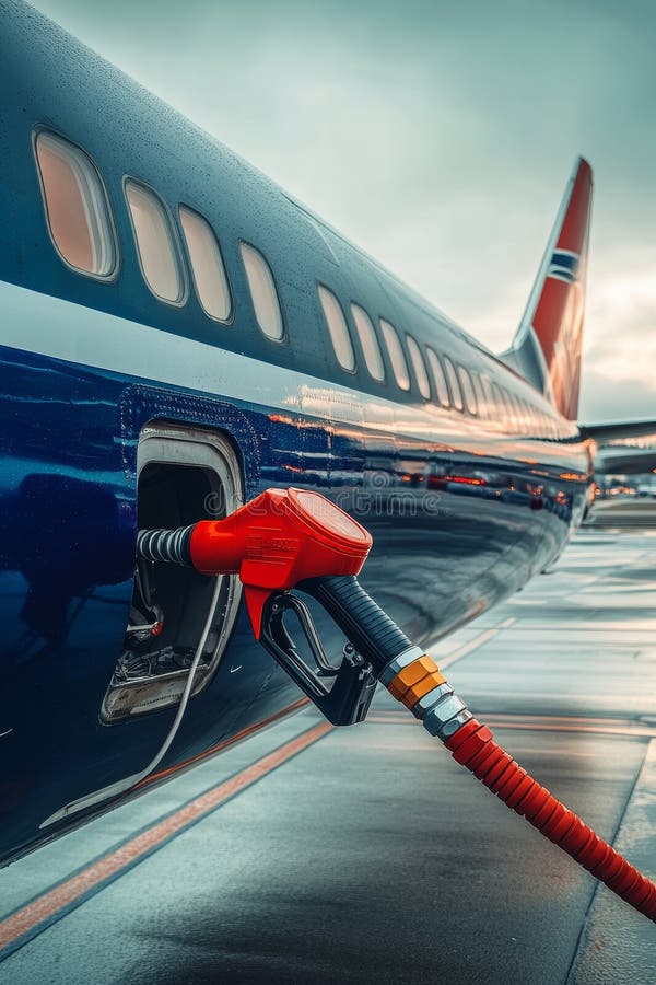 Fueling Up for Flight Aircraft Refueling Process, Essential Service, Aviation Industry Stock ...
