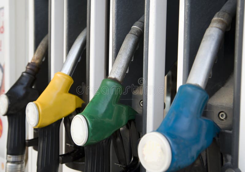 Fuelling Diesel Fuel into Automobile at Filling Station Stock Image ...