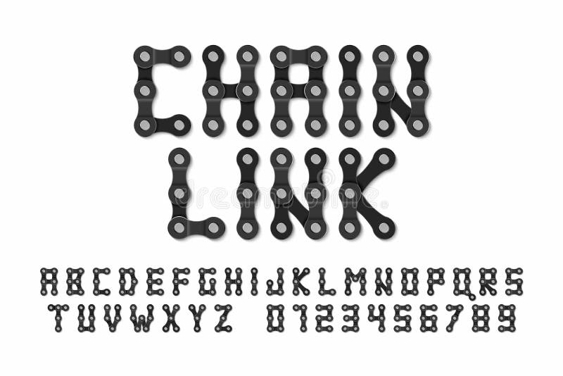 Fuente De Cadena De La Bici Ilustración del Vector - Ilustración de ...