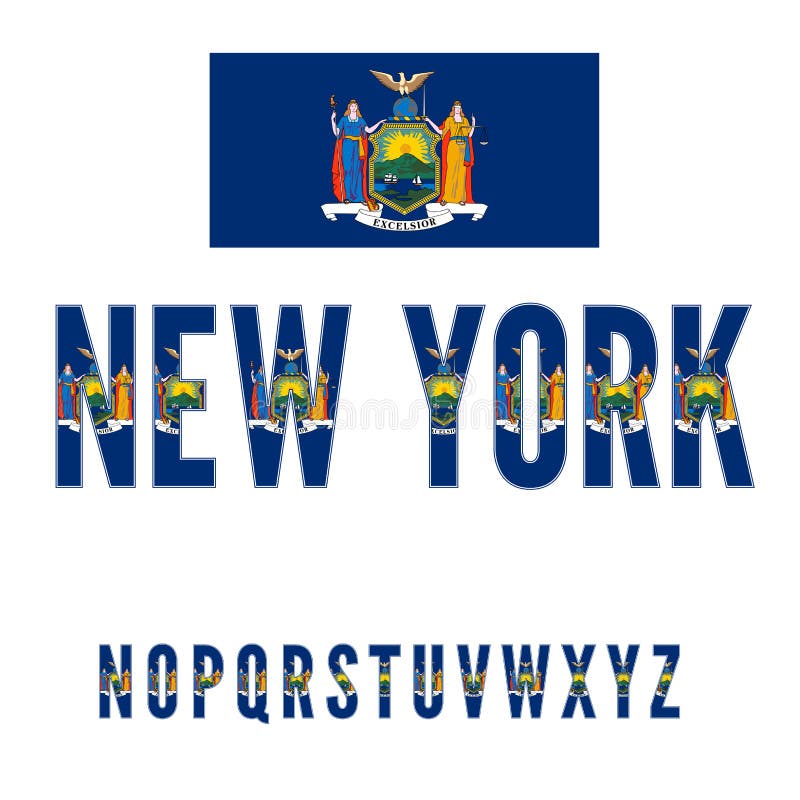 Fuente De La Bandera De Los E.E.U.U. Ilustración del Vector ...