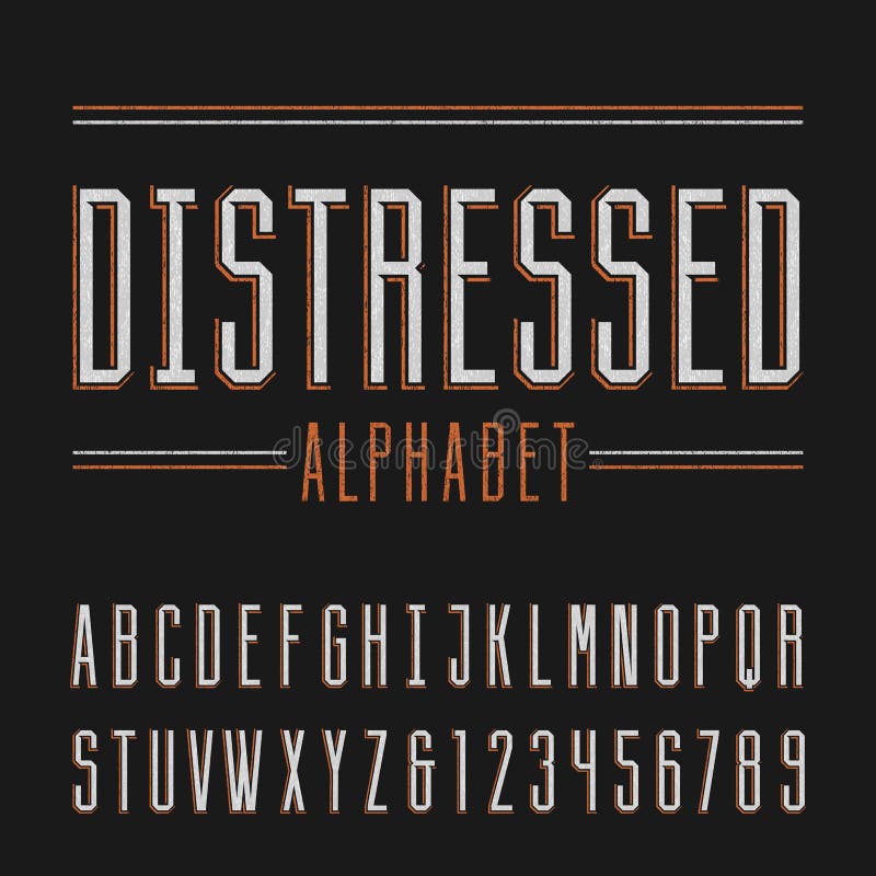 Alfabeto apenado stock de ilustración. Ilustración de emblema - 54892065