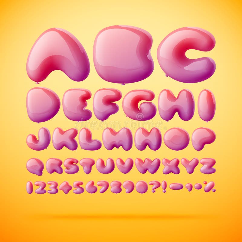 Fuente De Vector Hecha De Los Globos Alfabeto Ilustración del Vector ...