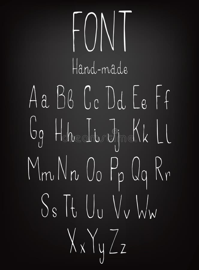 Fuente Delgada Elegante a Mano Ilustración del Vector - Ilustración de ...