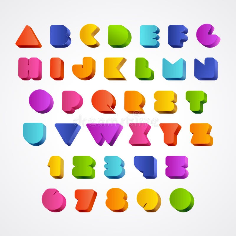 Fuente Llena Elegante De ABC Ilustración del Vector - Ilustración de ...