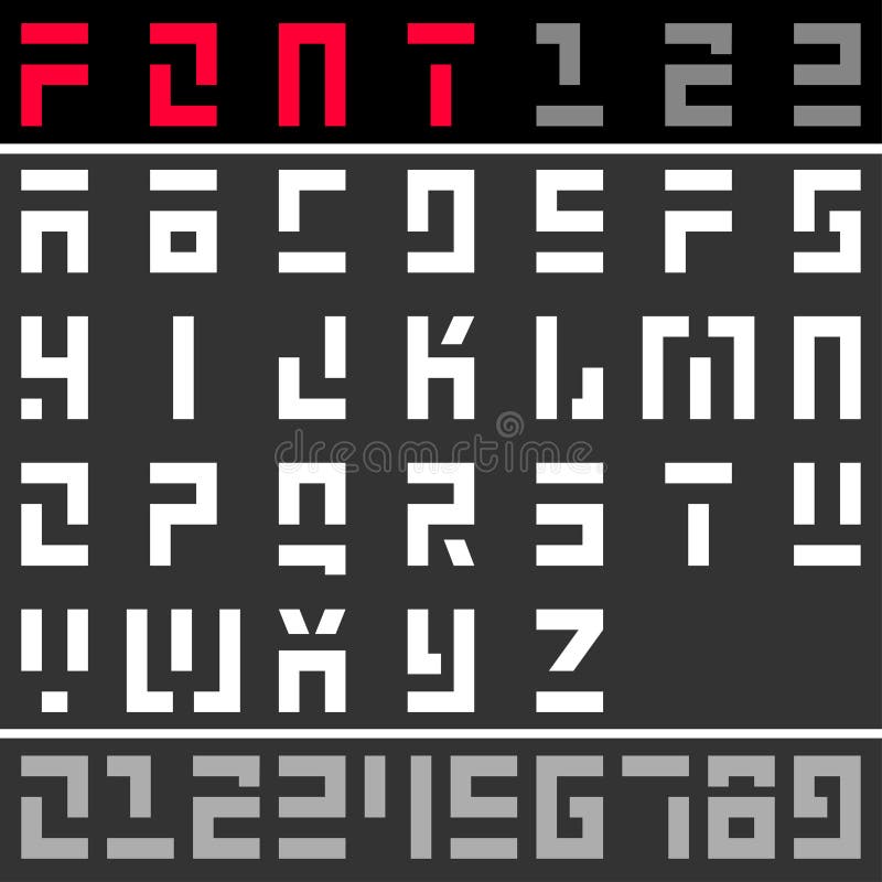 Diseño De Fuente Estilo Juego De Arcade, Alfabeto Retro De Videojuegos ...