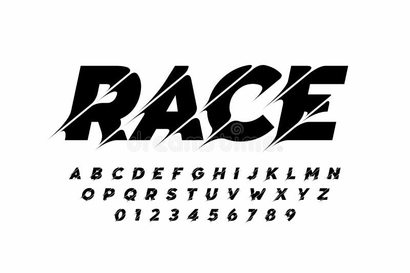 Fuente Deportiva Con Textura Cromada Diseño De Letras a La Moda Para ...