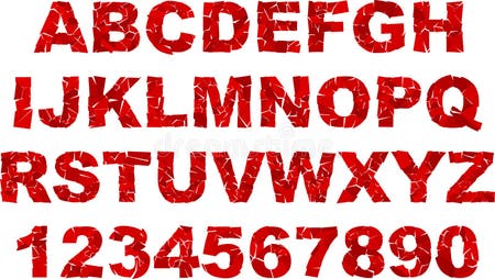 Fuente Quebrada De Las Letras Mayúsculas Ilustración del Vector ...