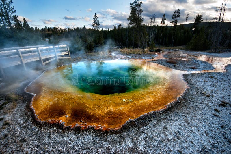 Fuentes Termales En El Parque Nacional De Yellowstone Imagen de archivo ...
