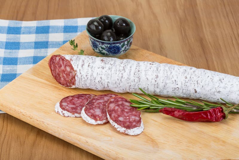 Fuet sausage stock photo. Image of horizontal, catalonia - 51041224