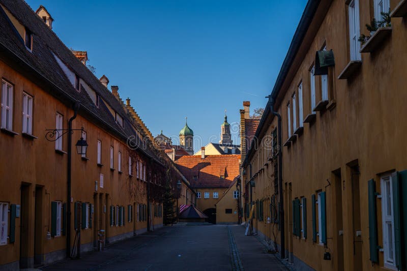 Fuggerei, Social Housing Complex in Augsburg, Bavaria, Germany Stock ...