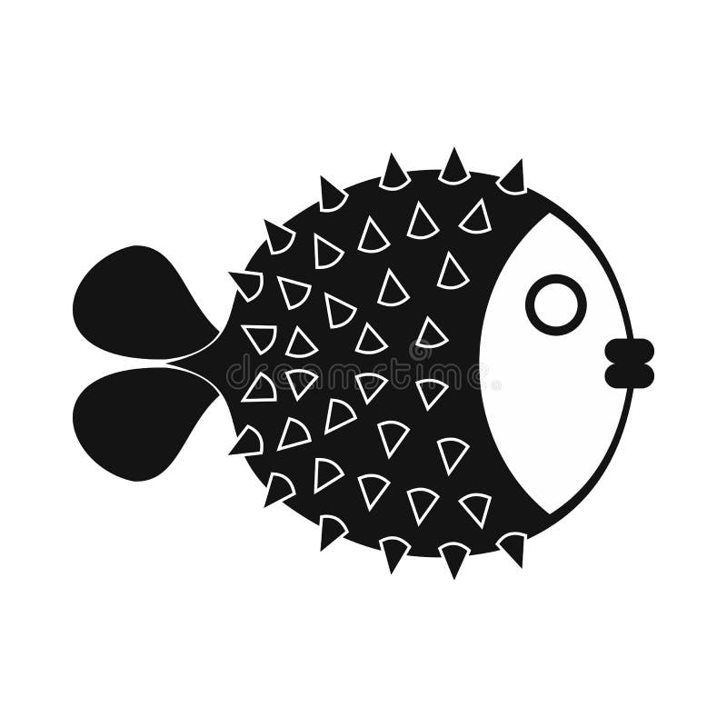 Fugu Sharp Fish Icon Simple Style Stock Illustrations – 2 Fugu Sharp ...