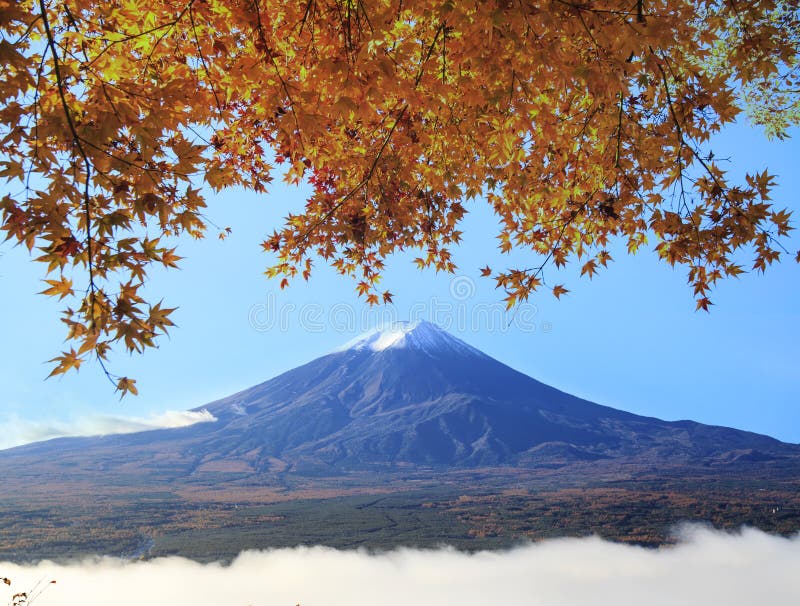 Fuji with Fall Colors in Japan Stock Photo - Image of japan, seasonal ...