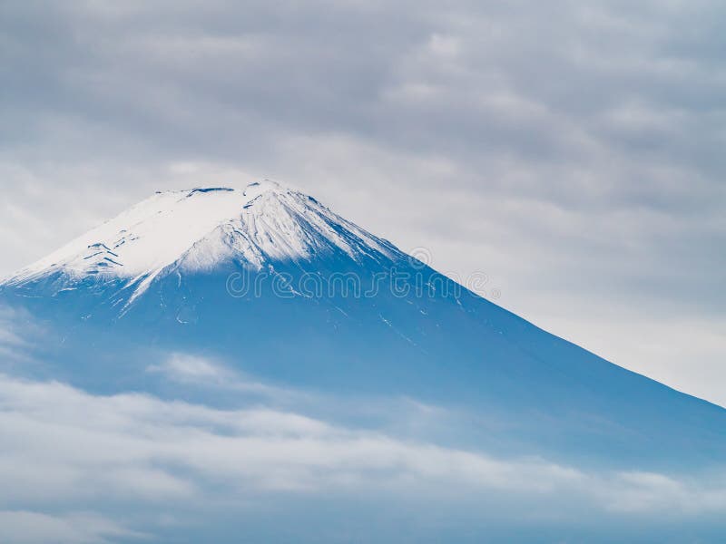 Fuji Mountain Hide in Cloud Stock Photo - Image of mountain, mount ...