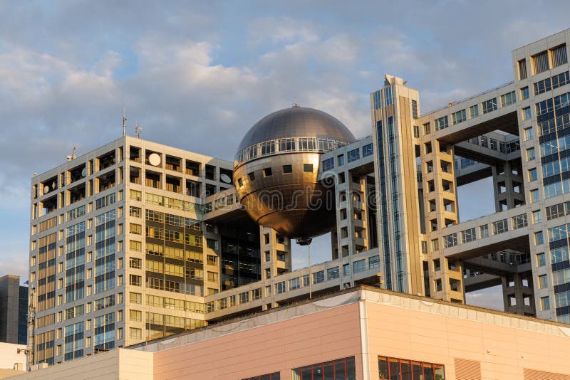 Fuji Television Building in Tokyo with Spherical Element Stock Photo ...