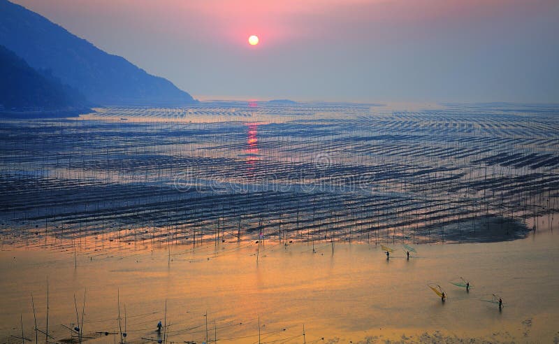 Fujian Xiapu Beach Sunrise,China Stock Image - Image of seaside, china ...