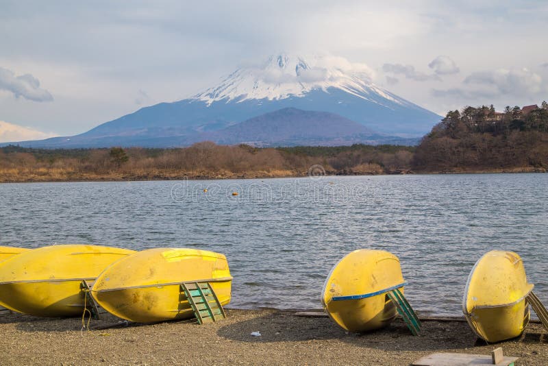 Fujisan and Lake Shoji stock image. Image of field, peace - 74972369