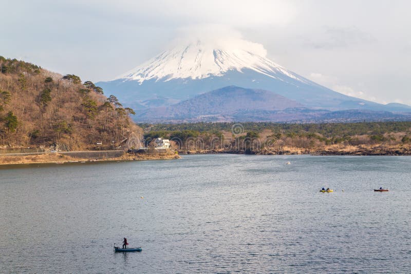Fujisan and Lake Shoji stock image. Image of mountain - 74974227