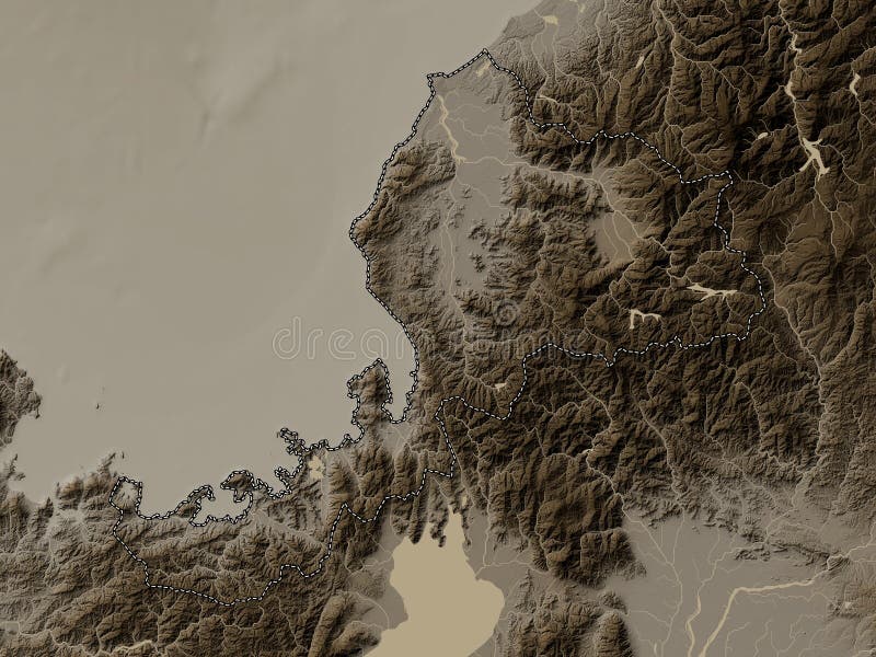 Fukui, Japan. Sepia. No Legend Stock Illustration - Illustration of ...