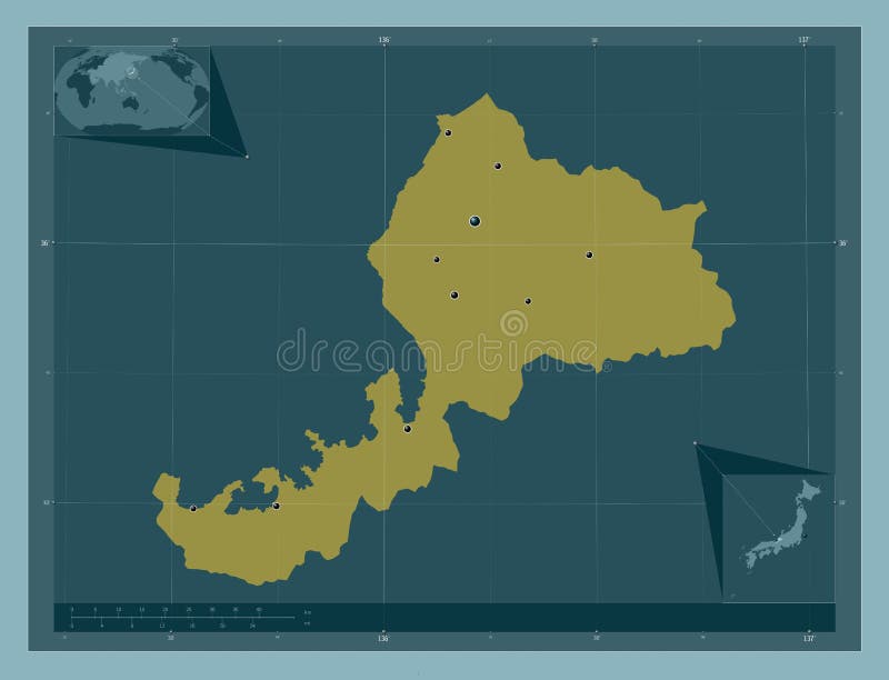 Fukui, Japan. Solid. Major Cities Stock Illustration - Illustration of ...