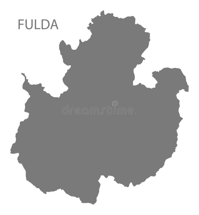 Fulda County Red Highlighted in Map of Hessen Germany Stock ...