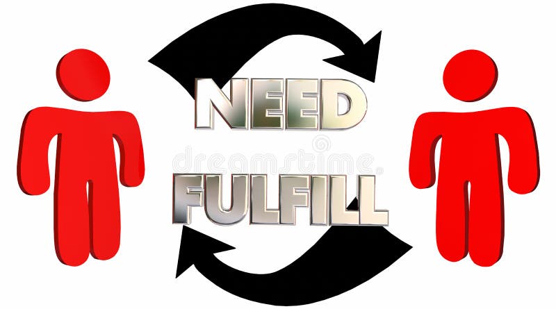 Fulfill Needs Customer Product Service Support Arrows Stock ...