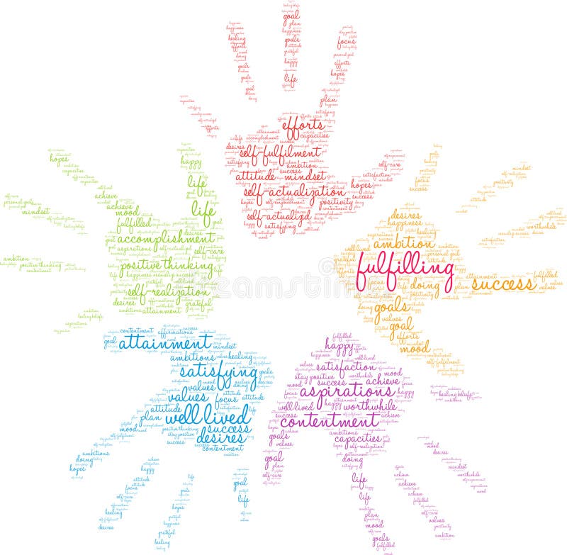 Fulfilling Word Cloud stock vector. Illustration of aspirations - 158979127