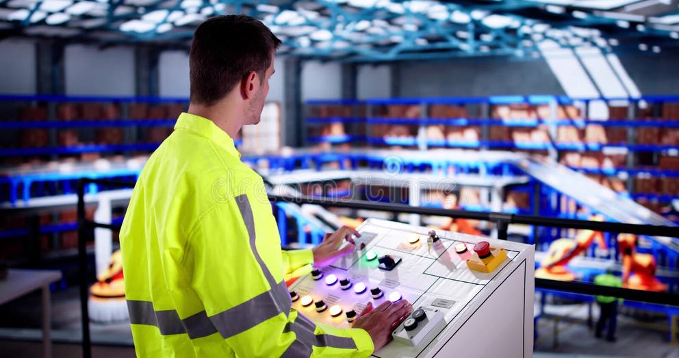 Fulfilment Center Warehouse Control Panel Stock Image - Image of ...