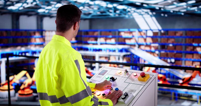 Fulfilment Center Warehouse Control Panel Stock Photo - Image of clean ...