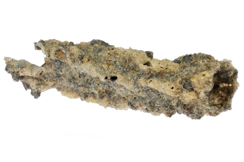Fulgurite stock photo. Image of vitrified, isolated - 268870314