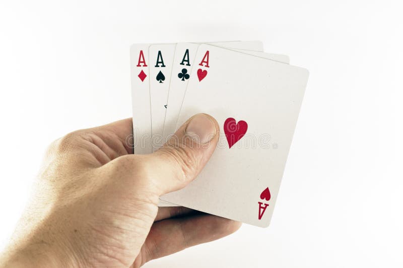 Full ace playing cards stock image. Image of hand, playing - 19873675