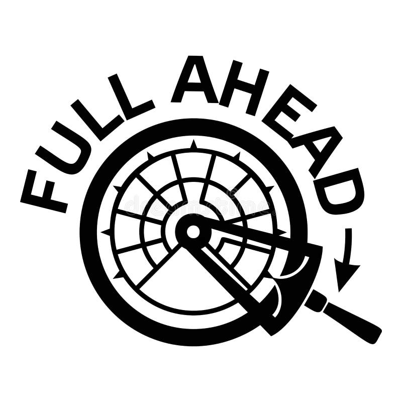 Full Ahead Icon, Simple Style Stock Vector - Illustration of button ...