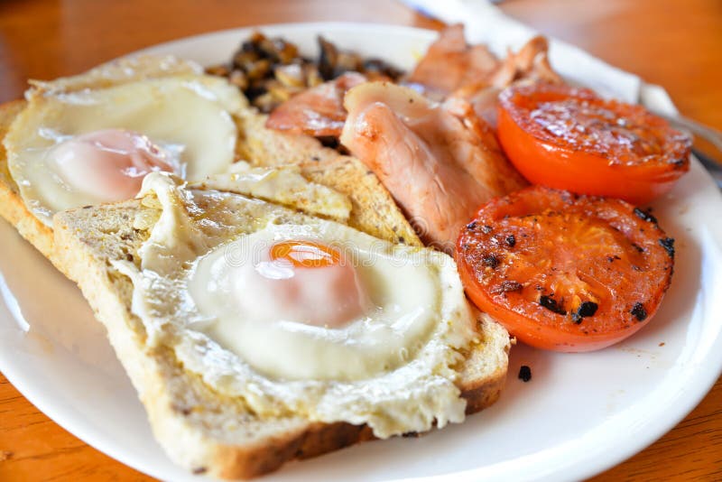 Full all day breakfast stock photo. Image of fried, spoon - 84216716