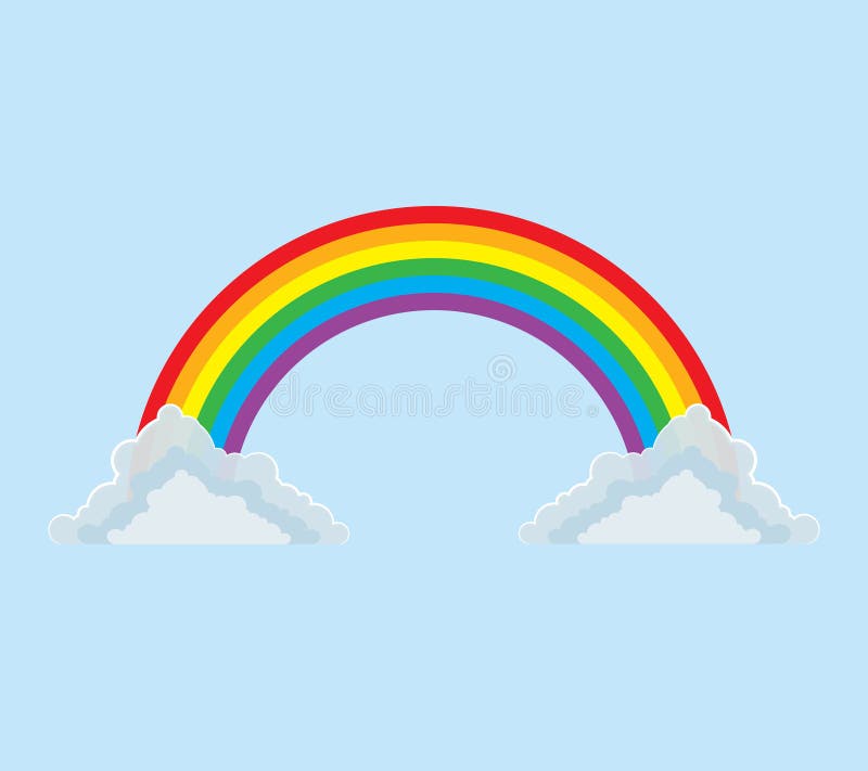 Full-Arc Rainbow stock vector. Illustration of colorful - 54004221