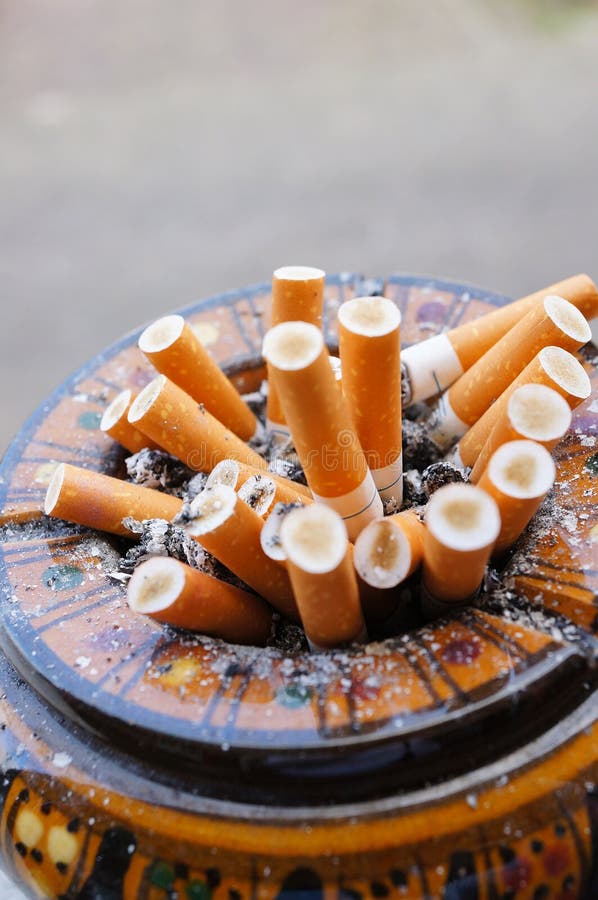 Full ashtray stock photo. Image of nicotine, dangerous - 22960874