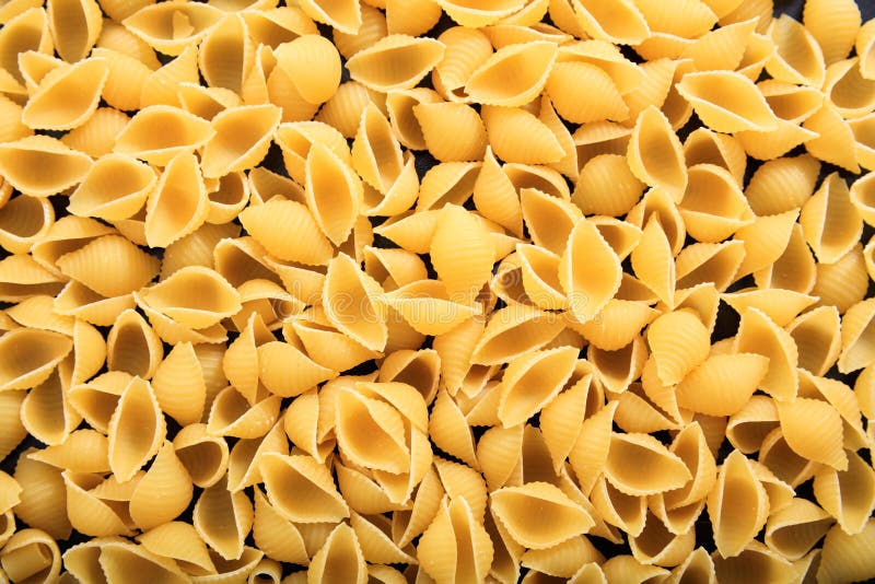 Full Background of Raw Shells Pasta Stock Photo - Image of closeup ...