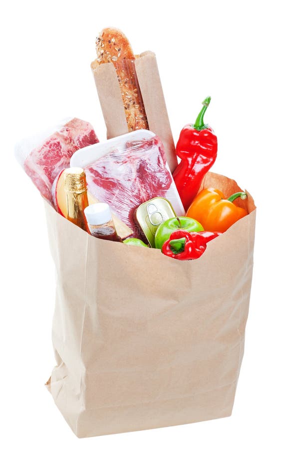 Full Bag of Groceries stock image. Image of canned, meat - 17018125