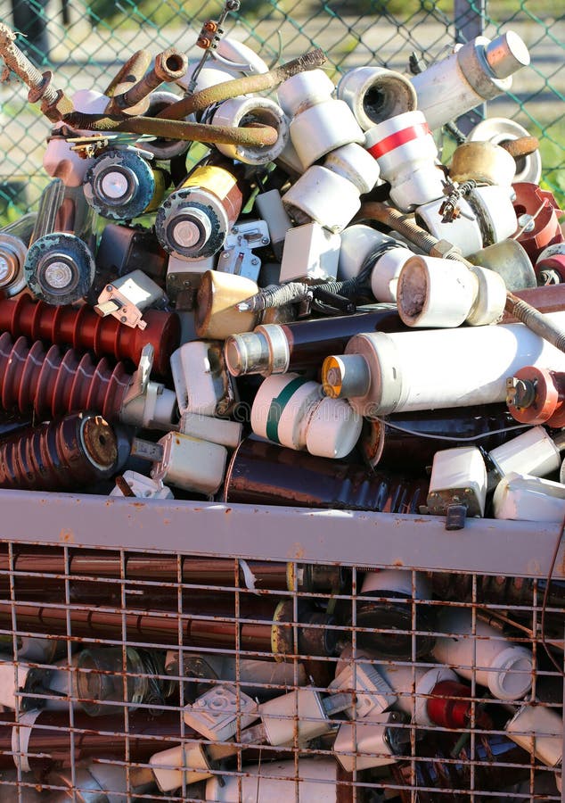 Old Ceramic Insulators in an Old Dump Obsolete Material Stock Image ...