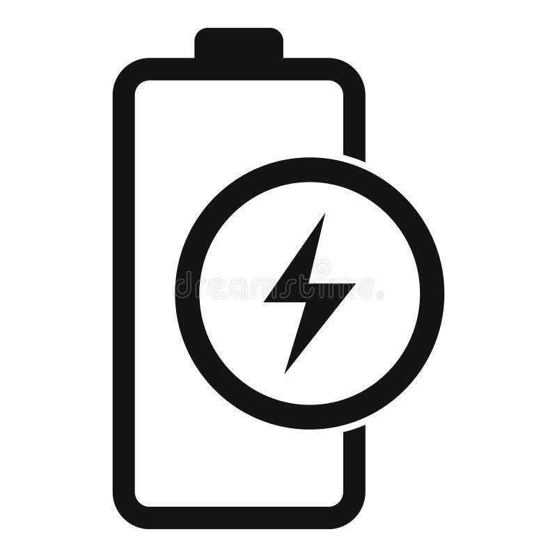Full Battery Charging Icon Simple Vector. Volt Strength Stock ...