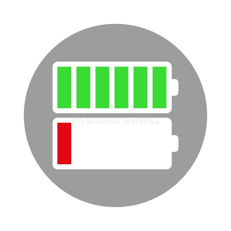 Full Battery Icon. Empty Power Symbol. Energy Level Indicator. Vector ...