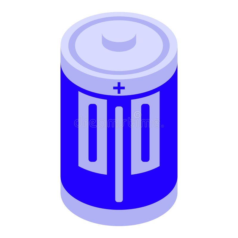 Full Battery Icon Isometric Vector. Charge Energy Stock Vector ...