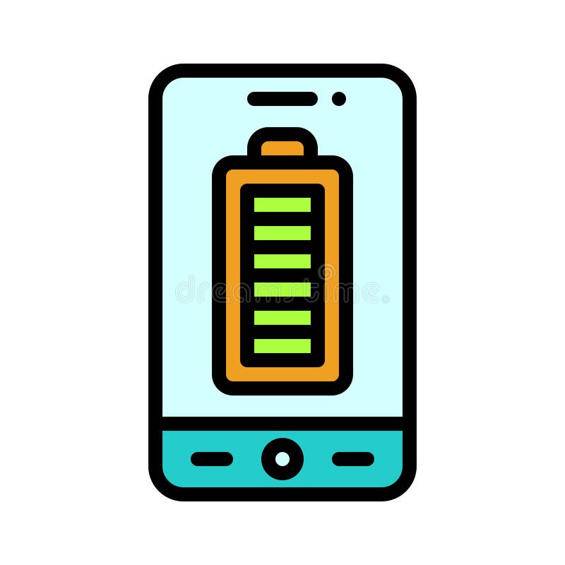 Full Battery Icon, Mobile Application Vector Illustration Stock Vector ...