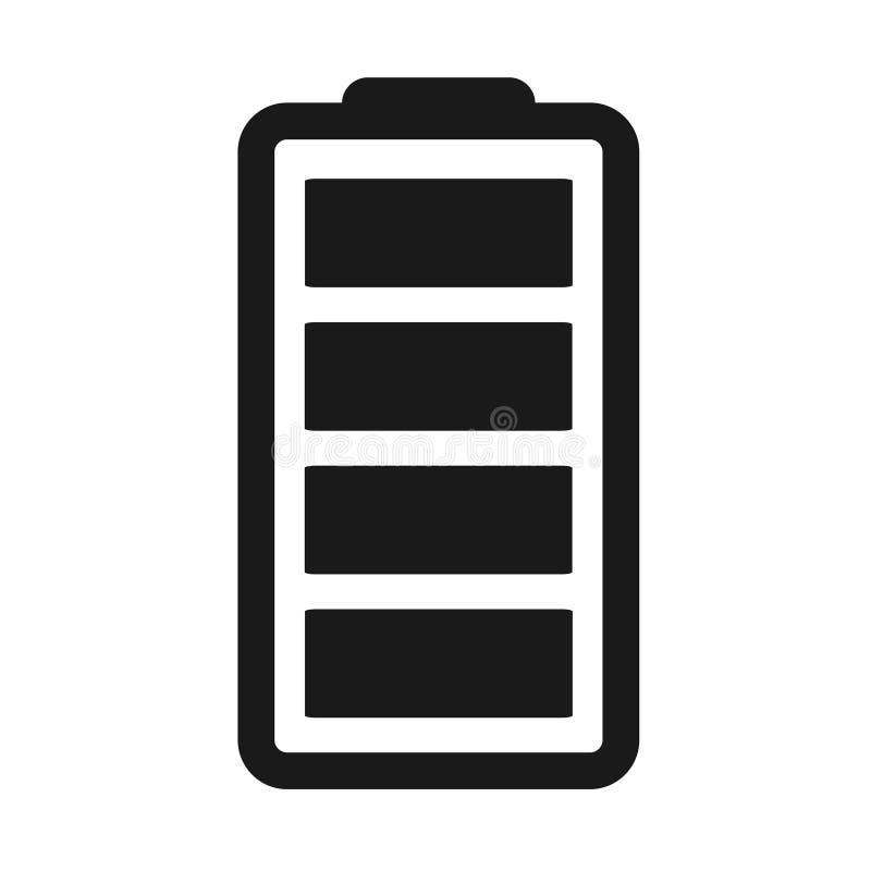 Full Battery Icon Vector Illustration Design, Flat Battery Icon ...