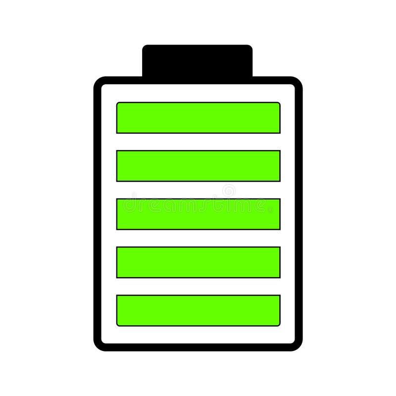Low Battery Picture in a Battery on a White Background. Vector ...