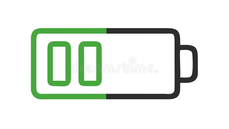 Full Battery Status Icon in Green for Power Level, Vector Design ...