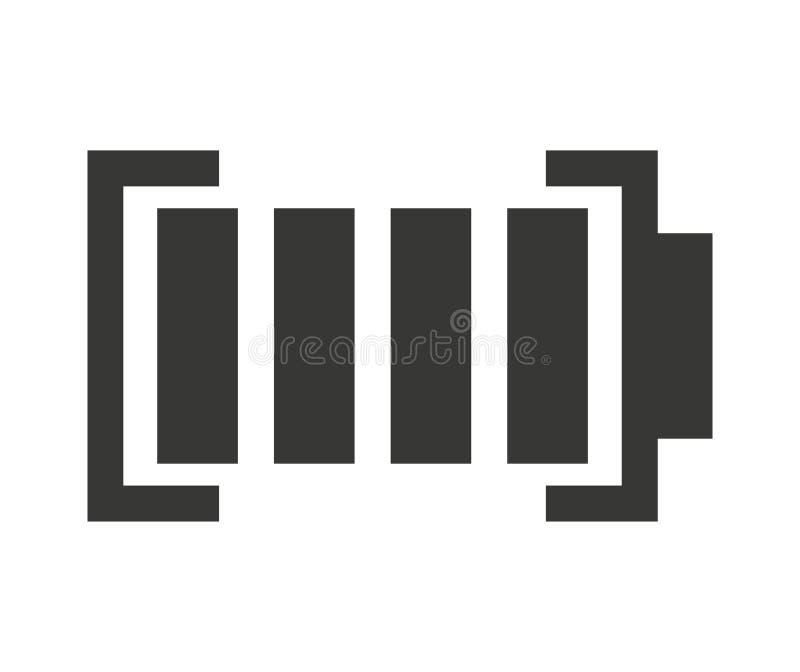 Full Battery Status Isolated Icon Design Stock Illustration ...