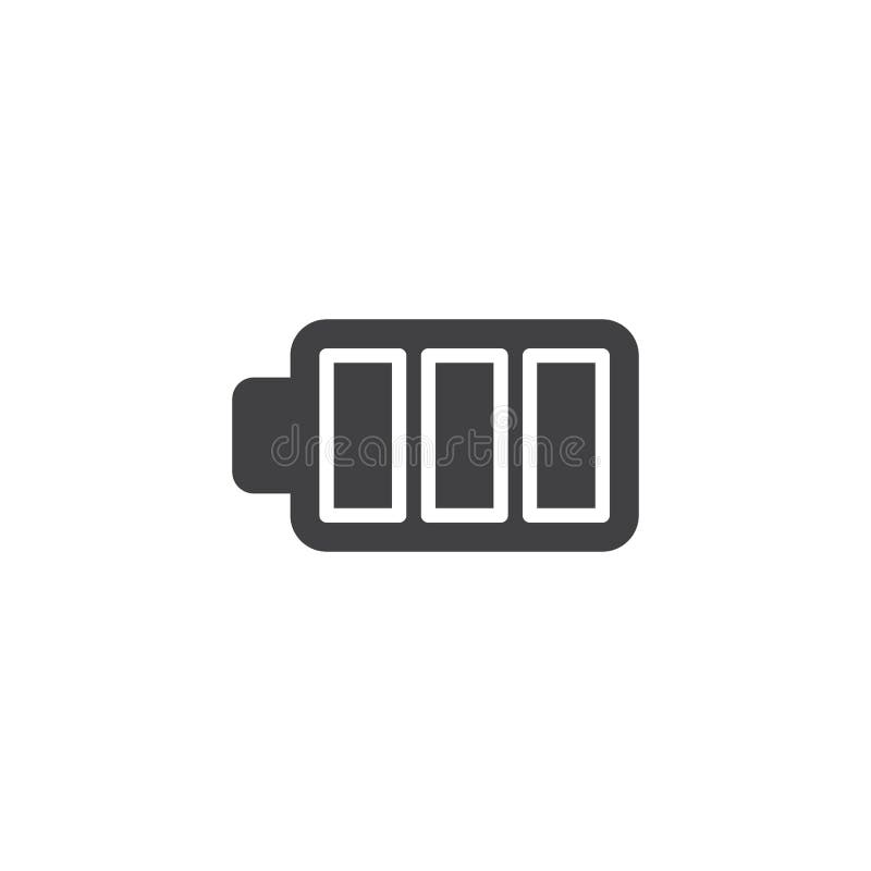 Full battery outline icon stock vector. Illustration of linear - 135346466