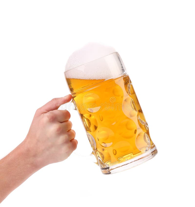 Full Beer Glass stock photo. Image of liquid, drink, white - 17117794