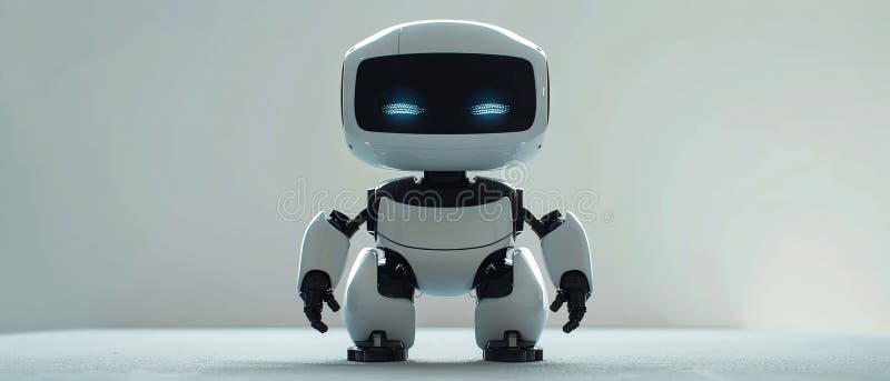 Full-body Android Pet Robot Delivering Items, Helpful Posture, Modern ...
